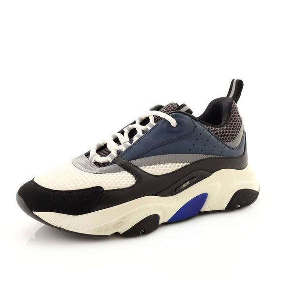 Dior | Shoes | Christian Dior Mens B22 Sneakers Leather And Mesh Black ...